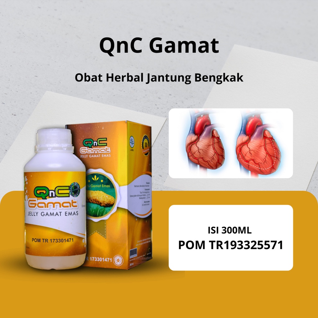 Jual QnC Gamat - Obat Jantung Bengkak, Obat Kardiomegali, Obat ...