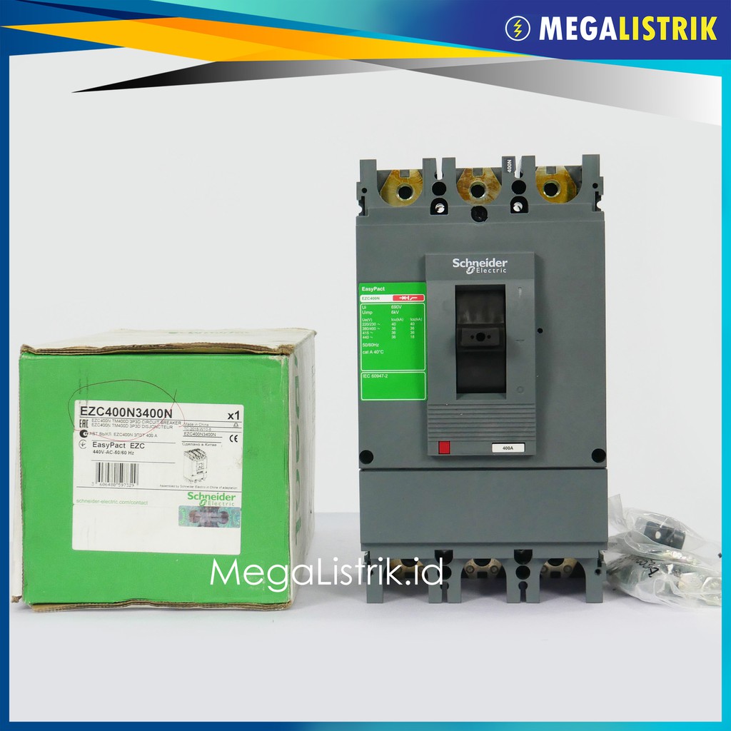 Jual SCHNEIDER MCCB 3P 400A / NFB / EZC EASYPACT BREAKER EZC400N3400N | Shopee Indonesia