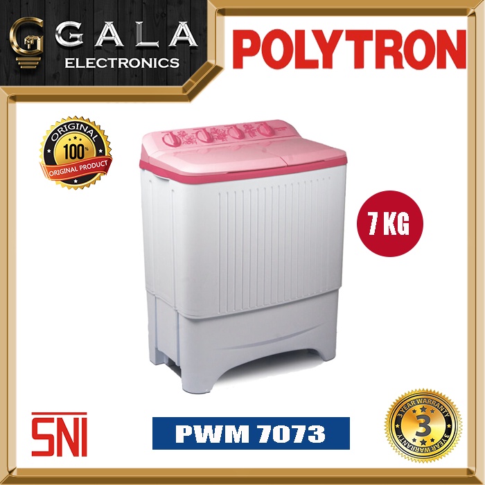 Jual Mesin Cuci Polytron PWM 7073 New Model 2022 7KG (2 Tabung ...