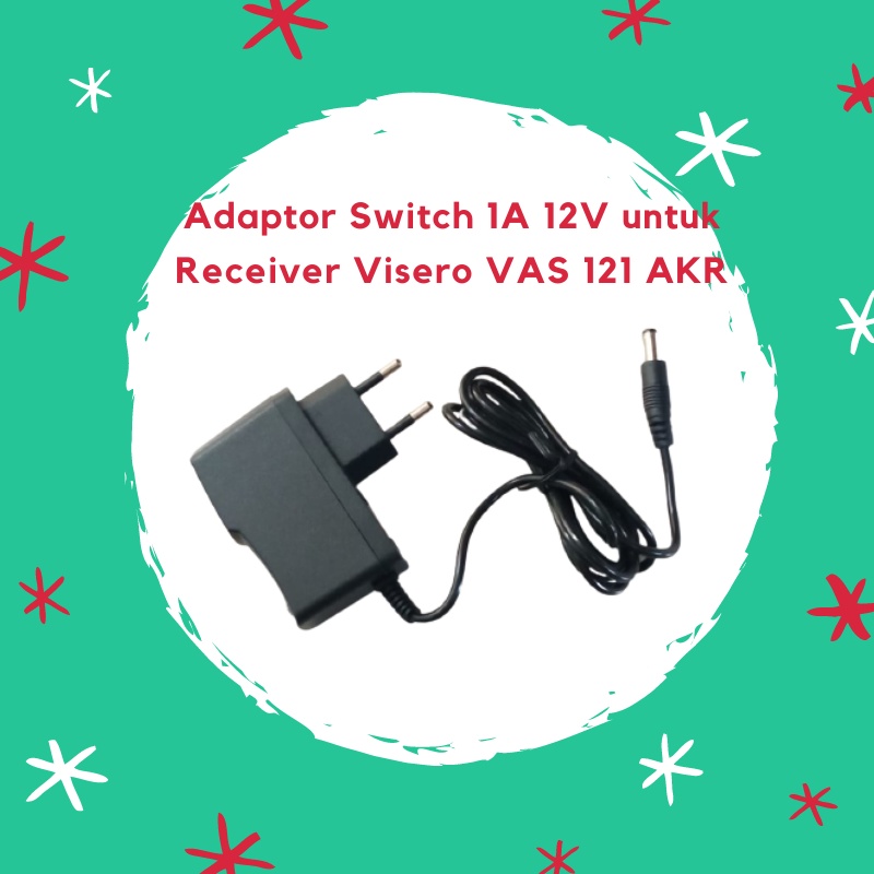 Jual Adaptor Switch 1A 12V untuk Receiver Visero VAS 121 AKR AC to DC ...