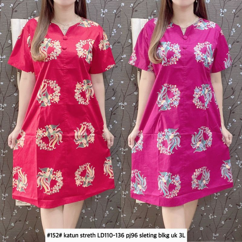 Jual dress batik jumbo Detail di pic | Shopee Indonesia