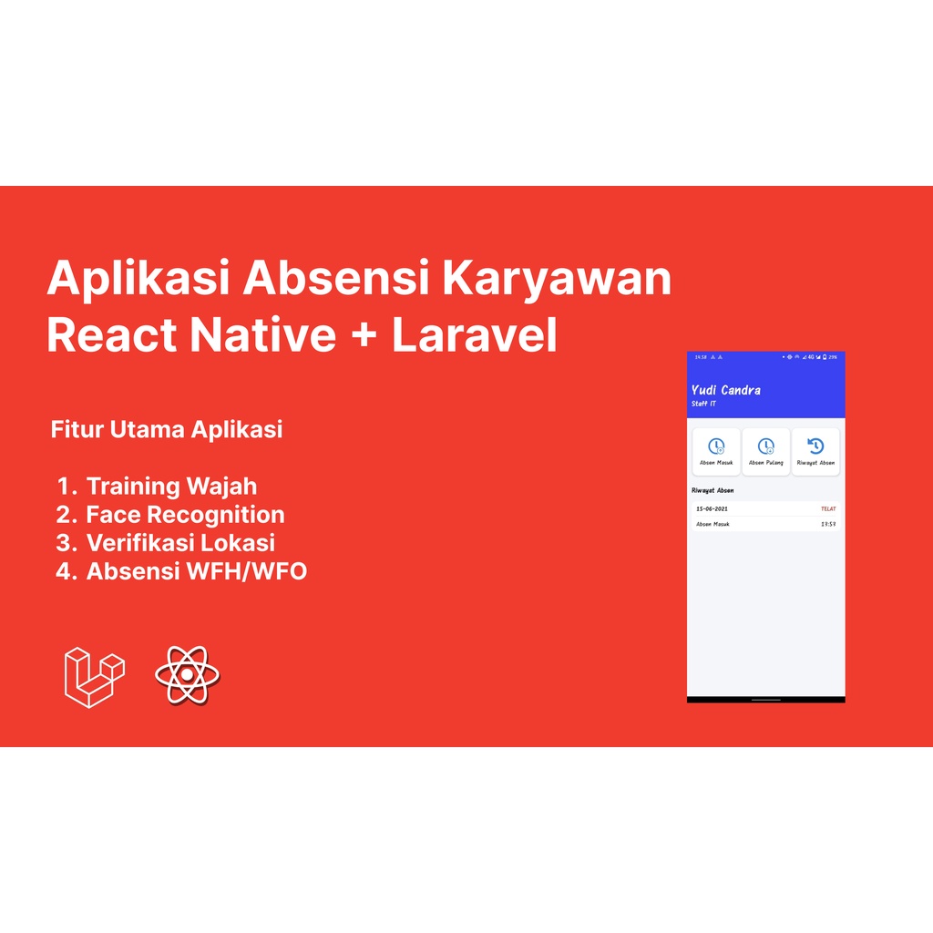 Jual Aplikasi Absensi React Native - Full Backend & Frontend | Shopee Indonesia
