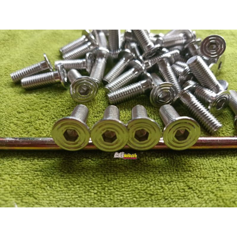 Jual BAUT DISC SPIRAL STAINLESS COMPAYU DRAT 12 PANJANG 2CM PROBOLT SPIRAL 8X20MM ORIGINAL ...