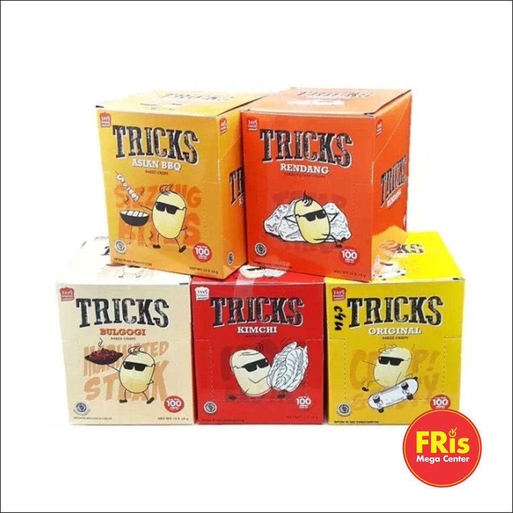 Jual TRICKS Baked Crisps 10 x 18g (All Variant) - Potato Baked Crisps ...