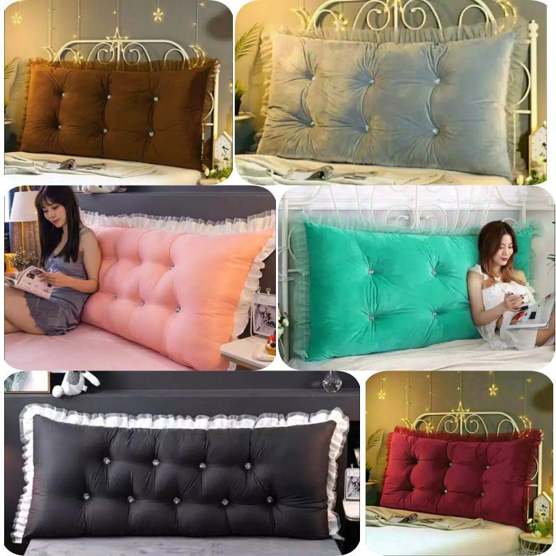 Jual BGB Bantal Sandaran Tempat Tidur Persegi Head Board Renda ELEGANT ...