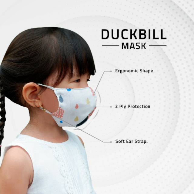 Jual Masker anak 2ply motif lucu unik bisa kembaran mom kids mask duck ...