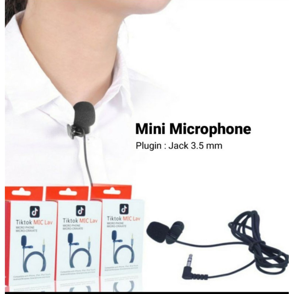 Jual Mikrofon Microphone Mini 3.5 mm Aux With Clip For Handphone ...
