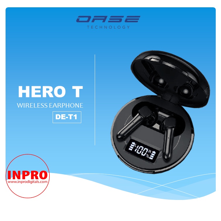 Jual OASE Hero-T TWS Bluetooth 5.1 Earphone Ultra HD Audio Headset Q.C ...
