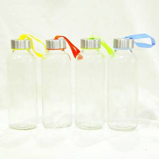 Jual Botol Minum Kaca Polos 525ml/ Botol Kaca Polos/ Drinking Bottle ...