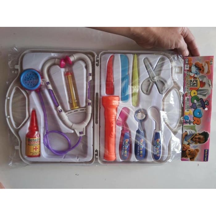 Jual mainan anak dokter set dokter dokteran doctor set koper lengkap ...