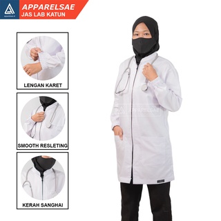 Jual JAS LAB /JAS LABORATORIUM KATUN LEMBUT & TEBAL BAJU DOKTER LENGAN ...