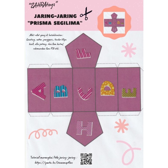 Jual Pola jaring-jaring bangun ruang"PRISMA SEGI LIMA". | Shopee Indonesia