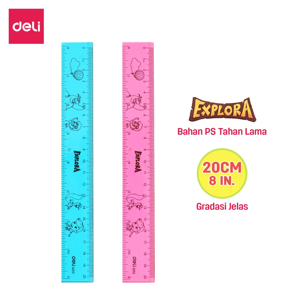 Jual Deli Penggaris 20cm Seri Explora 2C - PS tembus berkualitas tinggi ...
