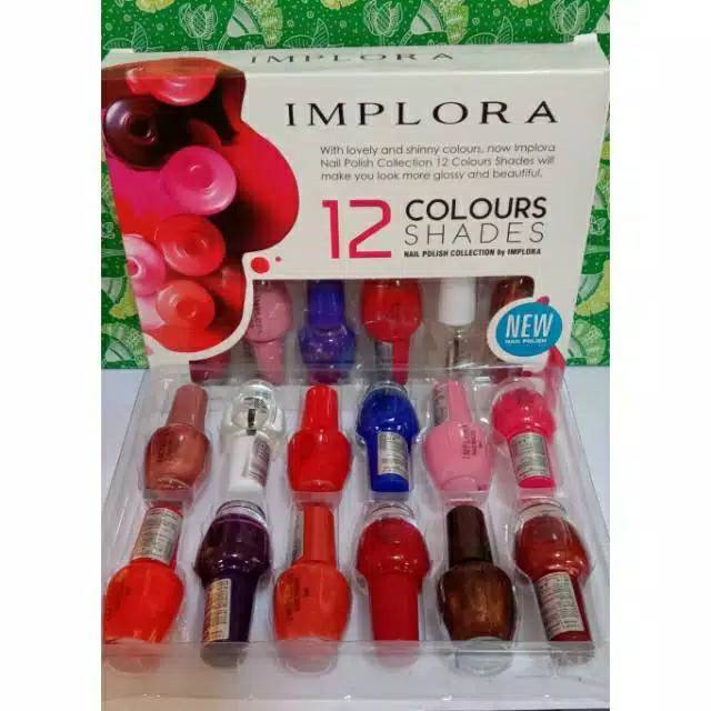 Jual ( HARGA PER BOX ISI 12 ) KUTEK IMPLORA NAIL POLISH 12 COLOURS ...