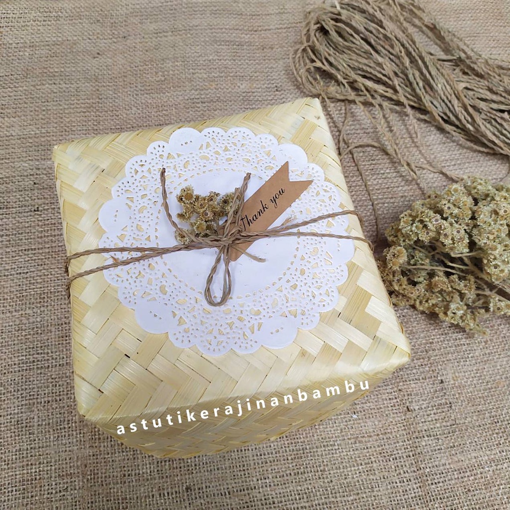 Jual Besek Bambu Blicing Rustic 18 x 18 cm/Besek Rustic/Besek Modern ...