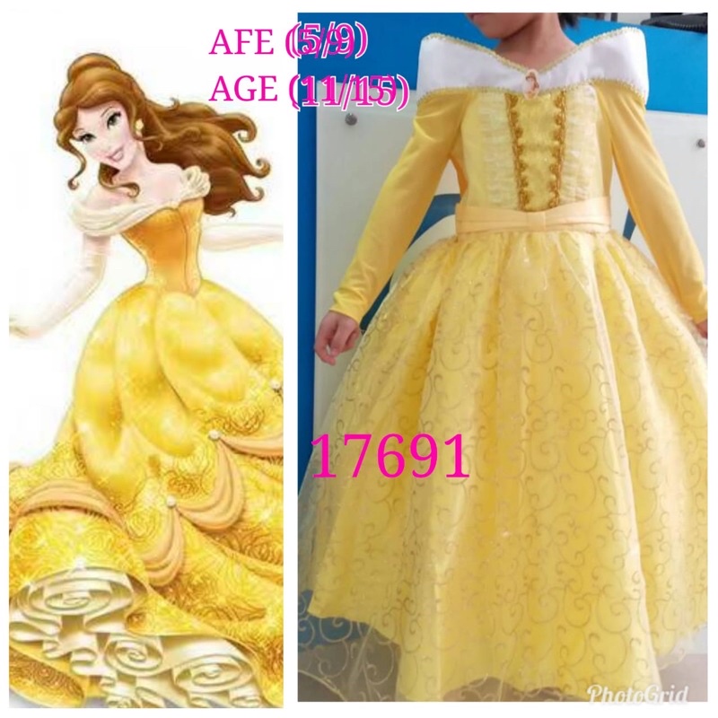 Jual KOSTUM BEAUTY AND THE BEAST / KOSTUM PRINCESS BELLE KUNING ...