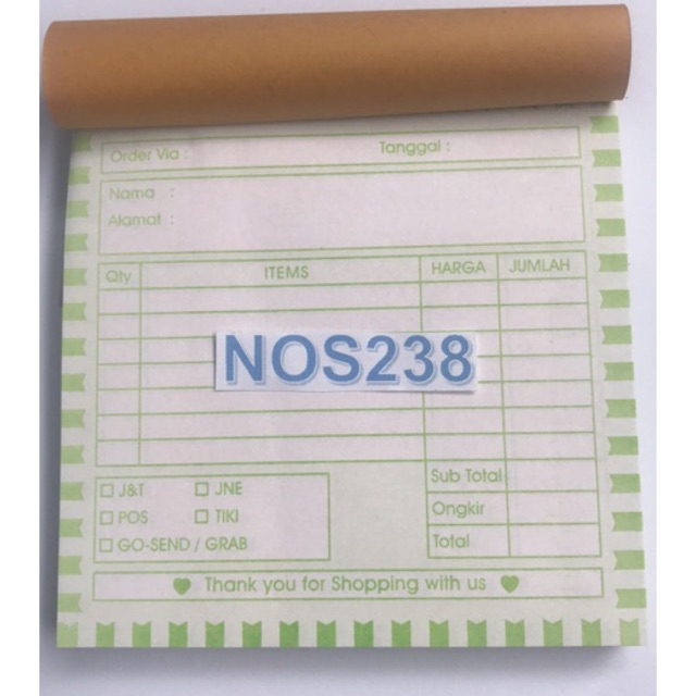 Nota Mini 1/6 folio 3Ply (150lembar / 50set) | Shopee Indonesia