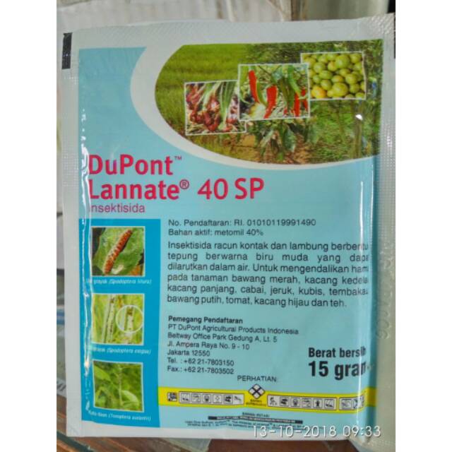 Jual INSEKTISIDA LANNATE 40 SP BIRU KEMASAN 15 GRAM UNTUK ULAT DAN KUTU ...