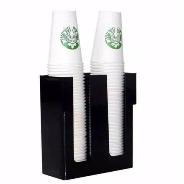 Jual Cup Dispenser 2 Slot @ sisi 10,5 cm Tempat Gelas Take Away Gelas ...