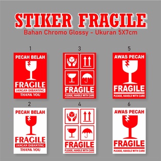 Jual STIKER FRAGILE PENGIRIMAN POTRAIT UKURAN 5X7 CM | Shopee Indonesia
