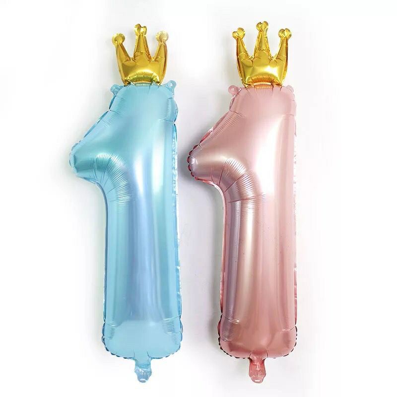 Jual Balon Foil Angka Satu Mahkota Jumbo 80cm | Shopee Indonesia