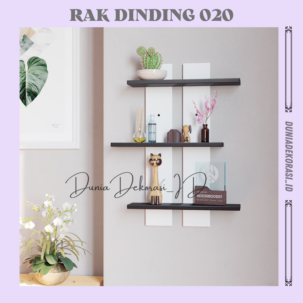 Jual Rak Dinding Minimalis Ambalan Vintage Kayu Bentuk Tagar Tempel ...