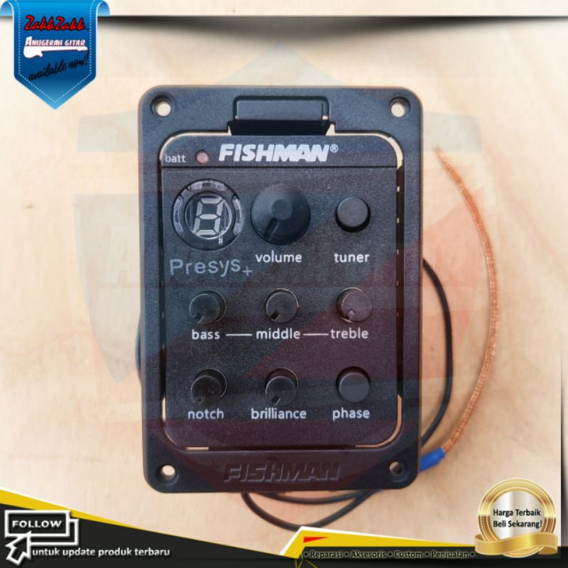 Jual Fishman Presys 201 EQ Equalizer Gitar Tuner Preamp Piezo Pickup | Shopee Indonesia