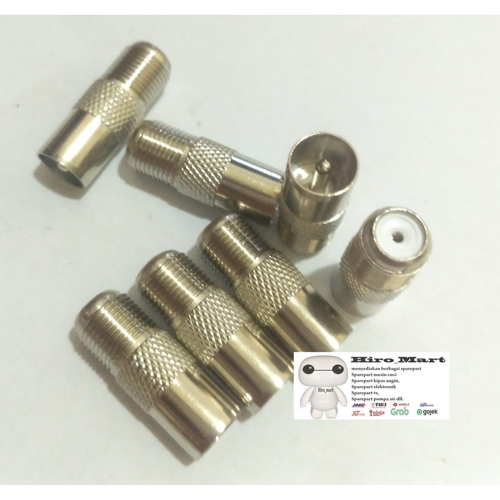 Jual JACK I antena tv male/colokan konektor I drat besi RG6 ORIGINAL free packing bubble warb ...