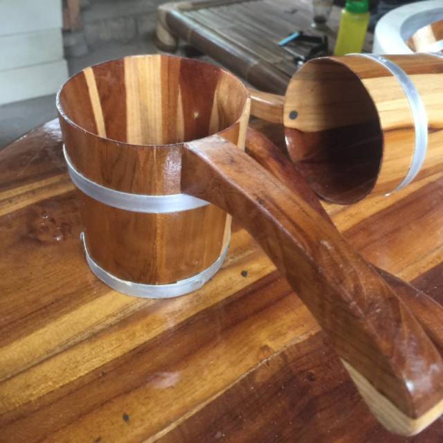 Jual Gayung kayu jati belanda minimalis | Shopee Indonesia