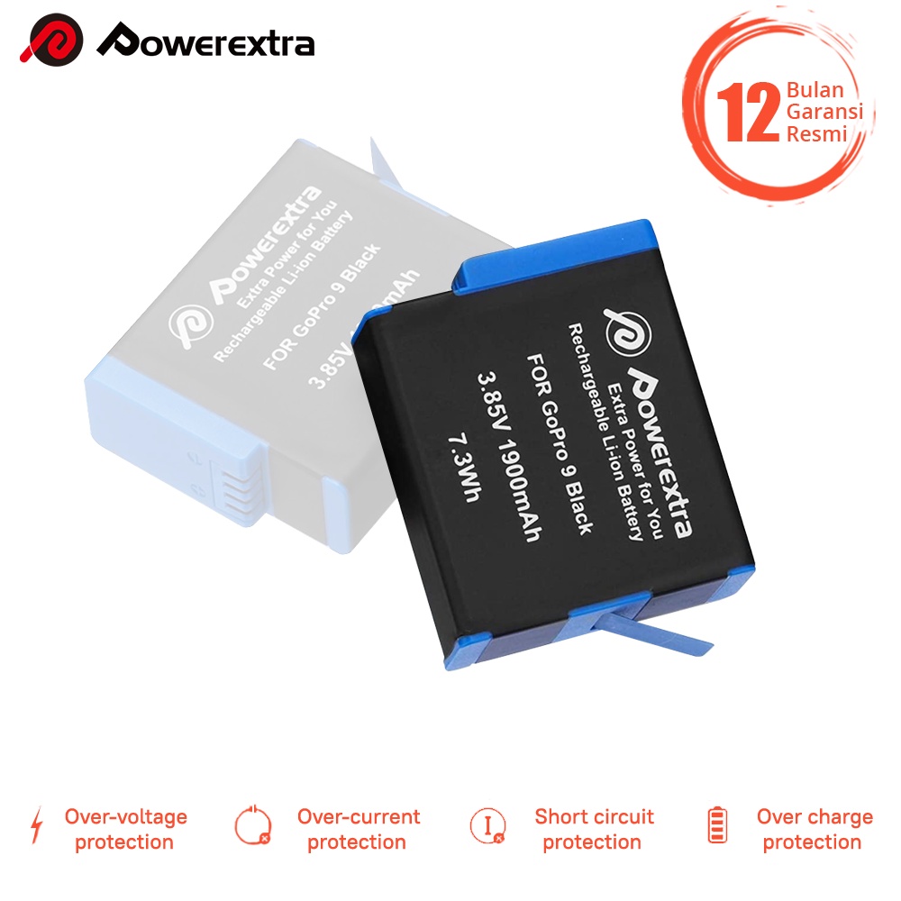 Jual POWEREXTRA Battery Gopro for HERO 9 | Shopee Indonesia