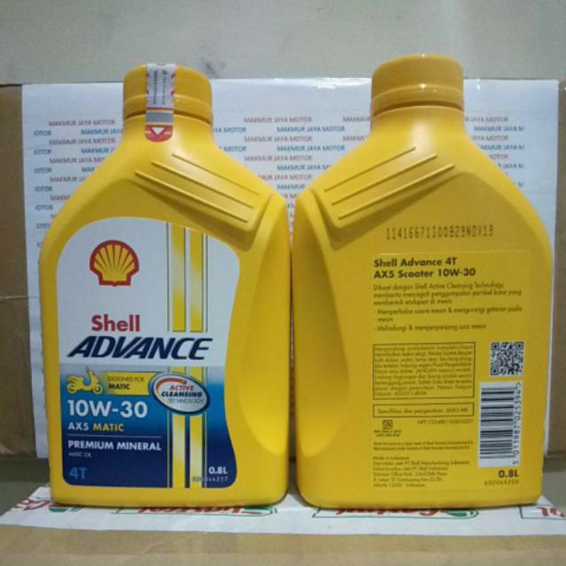 Jual shell advance AX5 matic sae 10/30 800ml ( dijamon asli ) | Shopee Indonesia