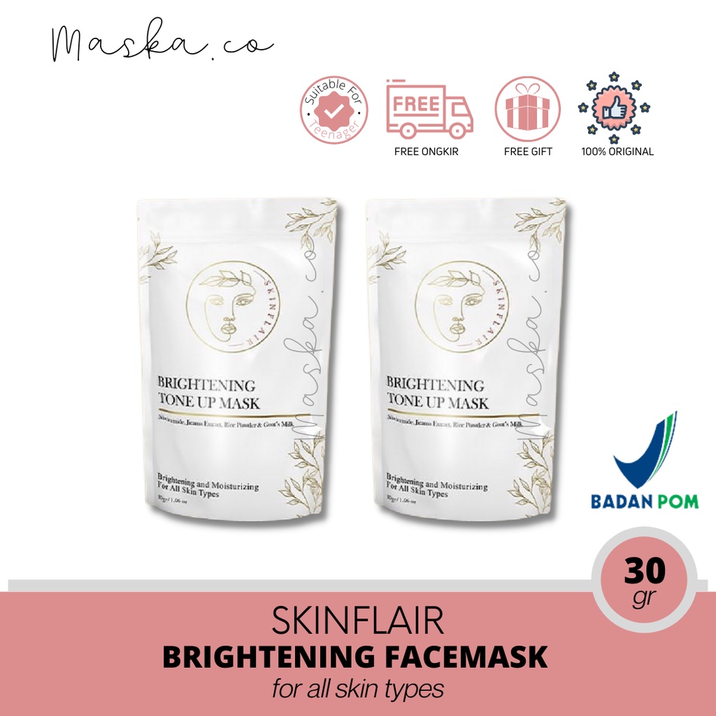 Jual [DISTRI] (BUY 1 FREE 2 GIFT) SKINFLAIR BRIGHTENING TONE UP MASK ...