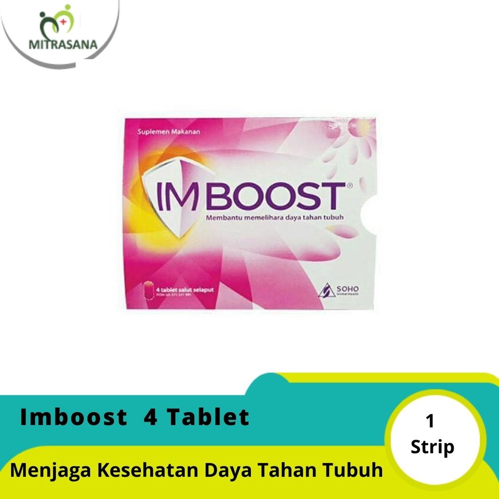Jual Imboost Tablet Daya Tahan Tubuh 1 Strip isi 4 Tablet | Shopee ...