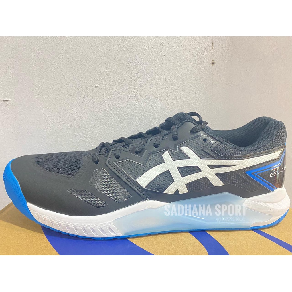Jual Sepatu Tenis ASICS Gel Challenger 13 Black / Electric Blue ...