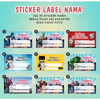 Jual Sticker Nama Mata Pelajaran Anak Sekolah Seri Cowok Stiker Custom ...
