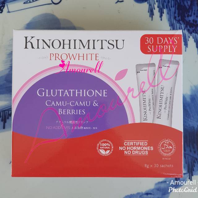 Kinohimitsu Prowhite Glutathione 30 Sachets pro white | Shopee Indonesia