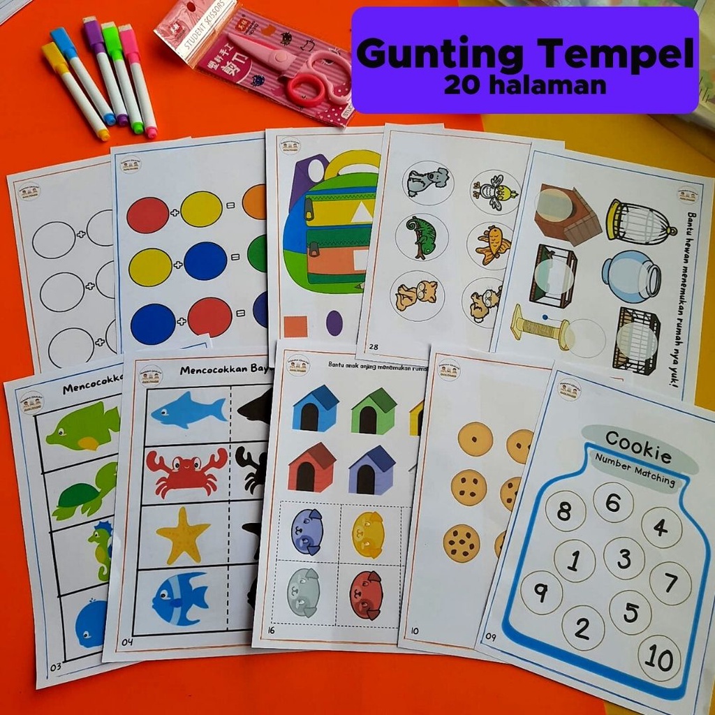 Jual Aktivitas Menggunting dan Menempel / Worksheet Gunting Tempel ...