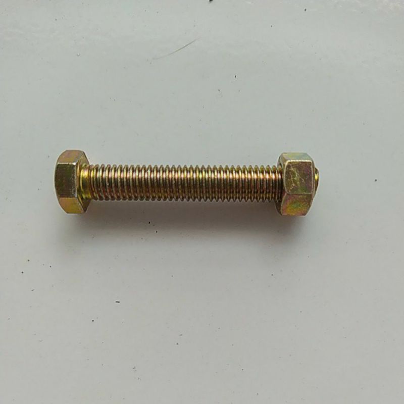 Jual baut mur besi M 8 x 50 kuning kunci 12 P1. 25 panjang 5 cm | Shopee Indonesia