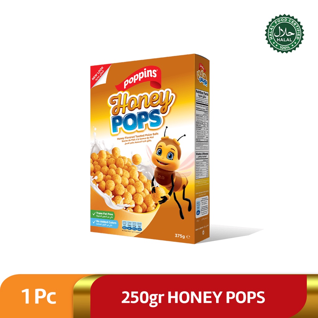 Jual Poppins Honey Pops Cereal 250gr / Sereal Madu | Shopee Indonesia