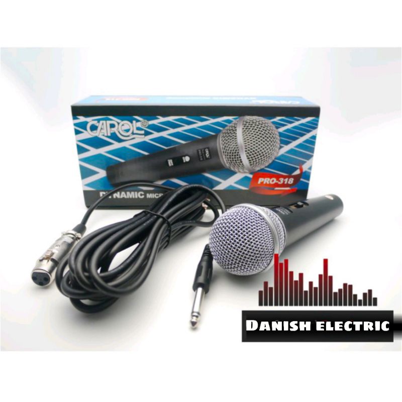 Jual Mic|mik|mix|microphone|mikrofon carol pro 318|mic kabel untuk ...