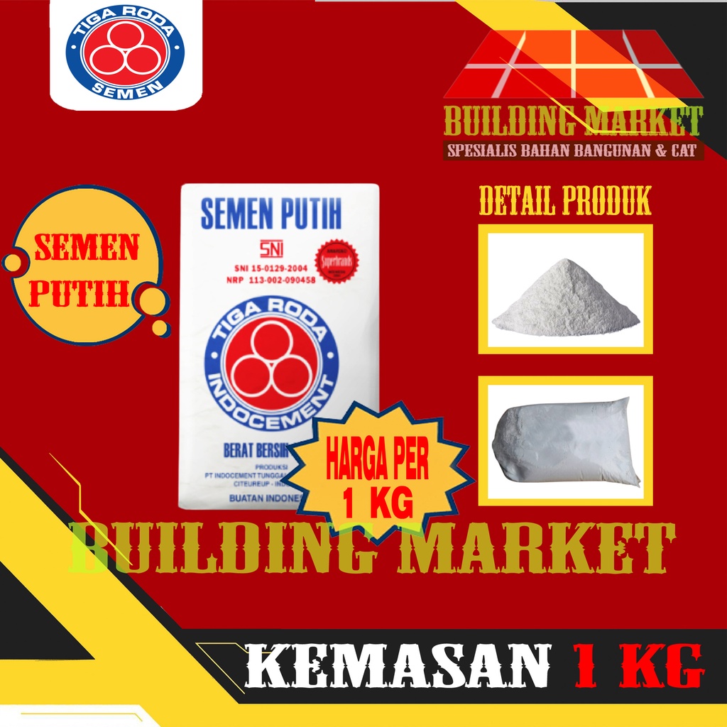 Jual SEMEN PUTIH TIGA RODA SEMEN PUTIH INSTANT KILOAN ECERAN PER 1 KG ...
