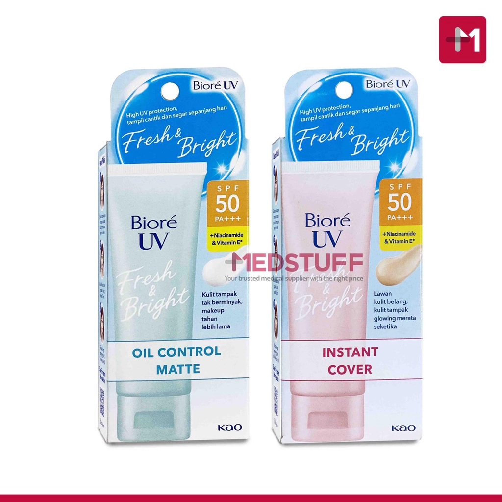 Jual Biore UV Fresh and Bright Sunsncreen SPF 50+ PA+++ 30gr | Shopee ...
