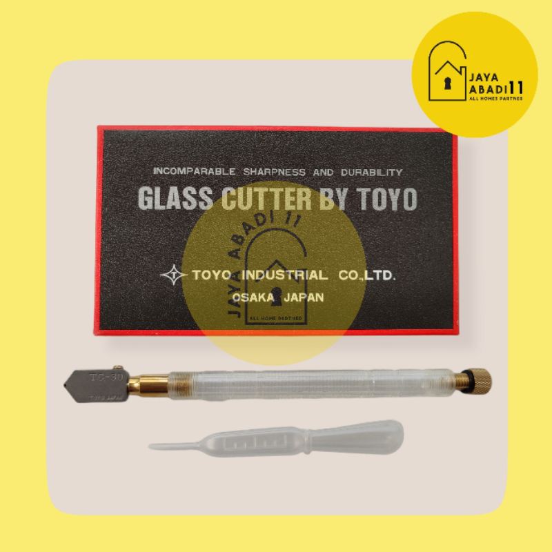 Jual Pemotong Kaca/Glass Cutter/Pisau Kaca merk TOYO TC-30 Asli Jepang ...