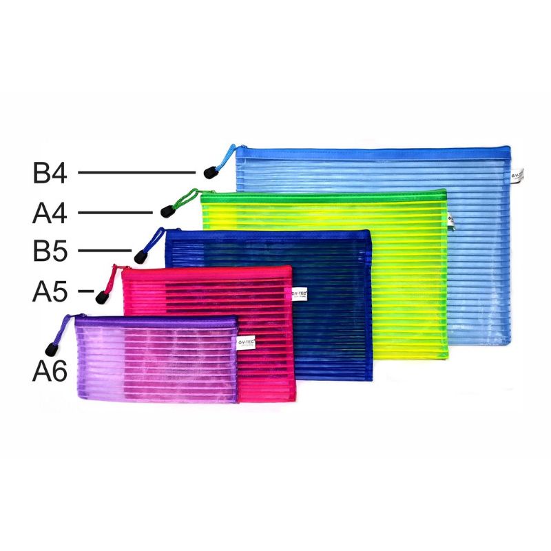 Jual V tec zipper bag folder map 6011 A6 A5 B5 A4 B4 | Shopee Indonesia