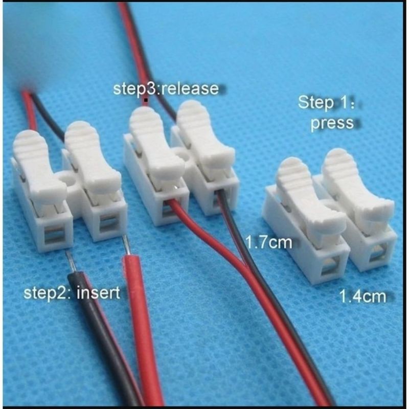 Jual Quick connect 2 wire ,konektor spring terminal socket, konektor ...