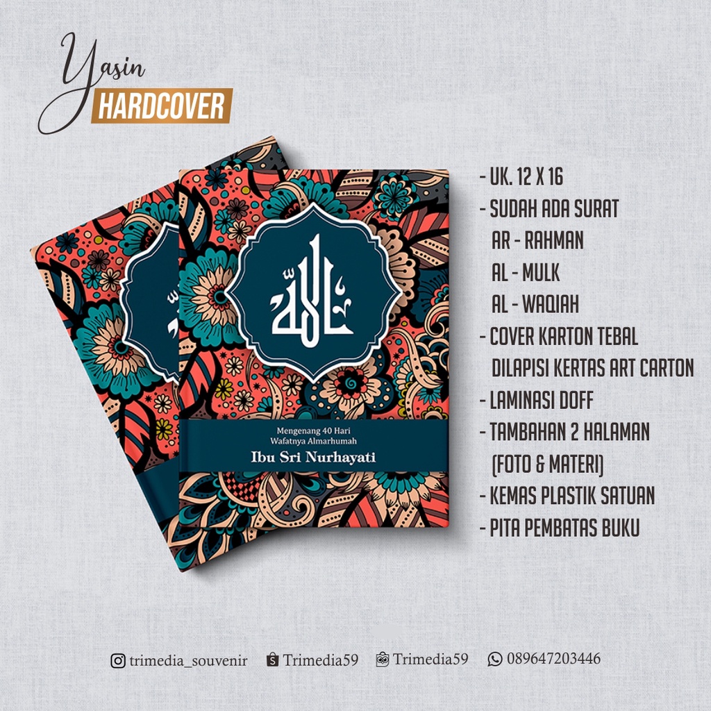 Jual BUKU YASIN & TAHLIL HARDCOVER CUSTOM 3 | Shopee Indonesia