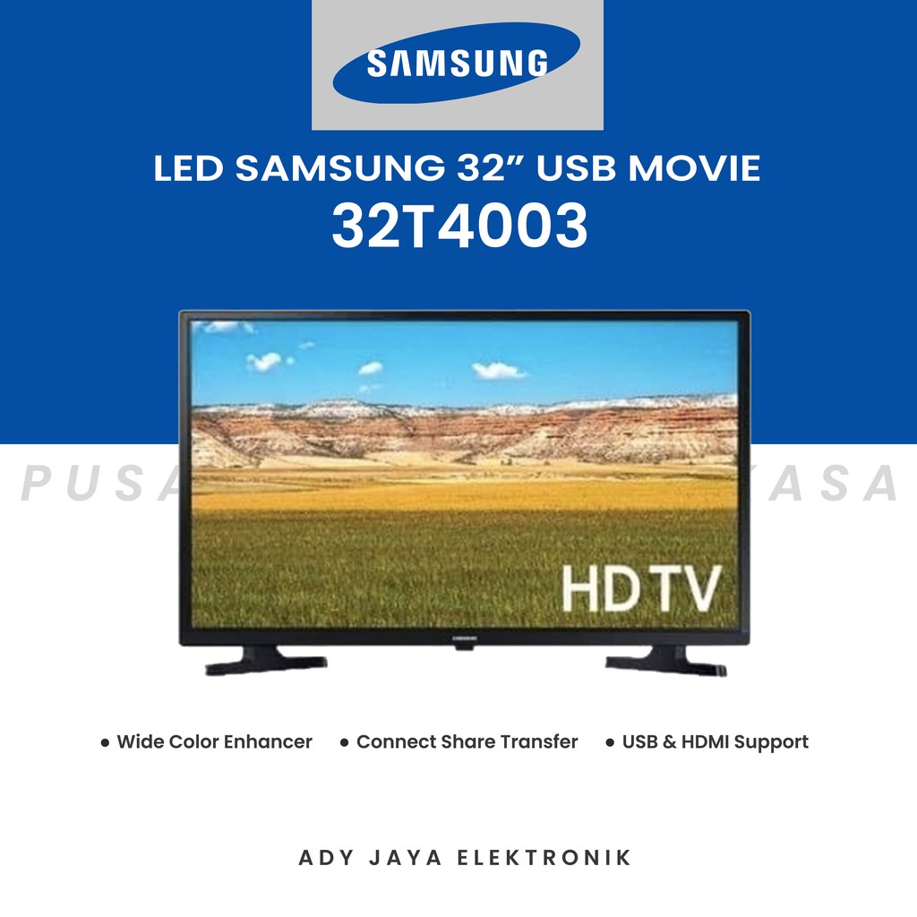REKOMENDASI! LED TV Samsung 32 Inch UA32T4003 / 32T4003 HDTV DVB-T2 ...