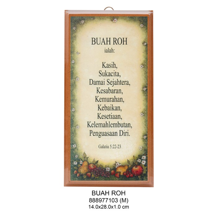 Jual Plakat Kayu M Buah Roh | Shopee Indonesia
