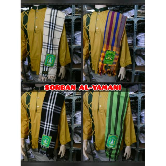 Jual New Sorban Pria Surban Tenun Rida Syal Sorban Arab Yaman Salur ...