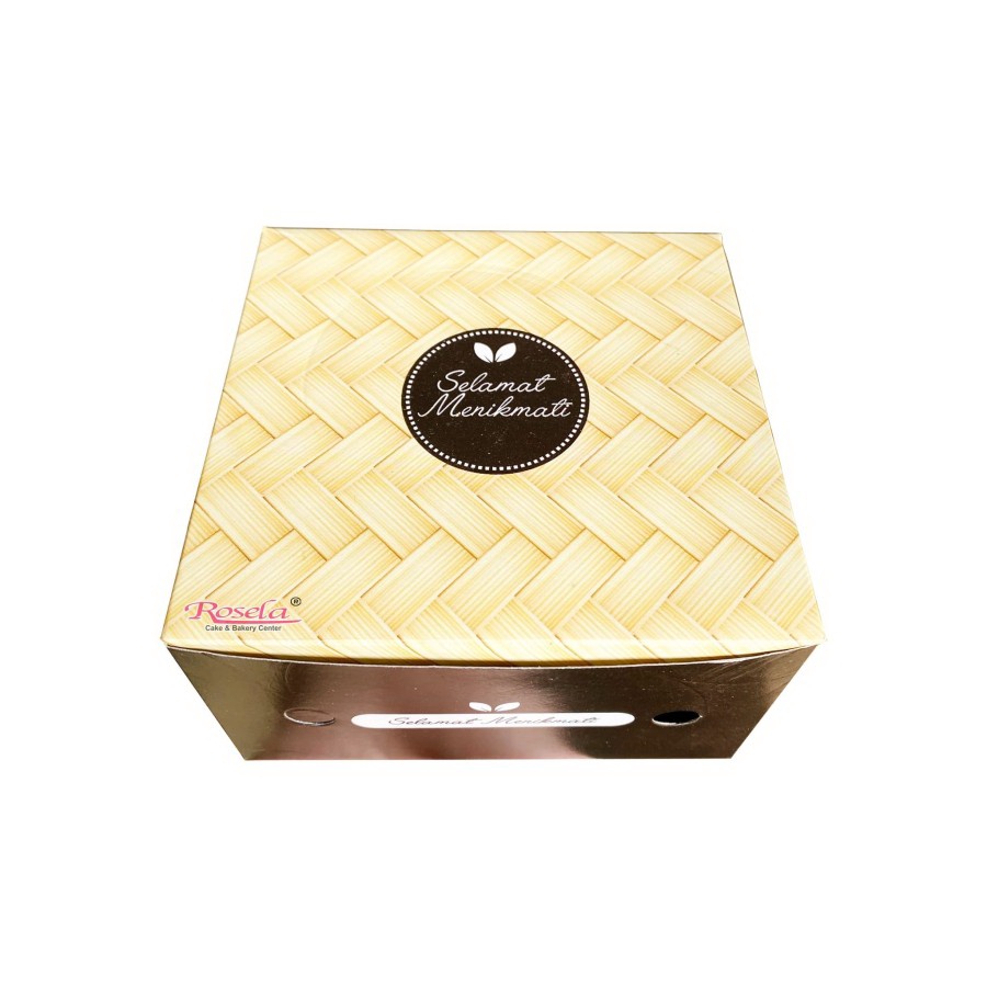 Jual Box Kue Karton / Kotak Snack Anyaman / Box Roti 12 x 12 Cm ...